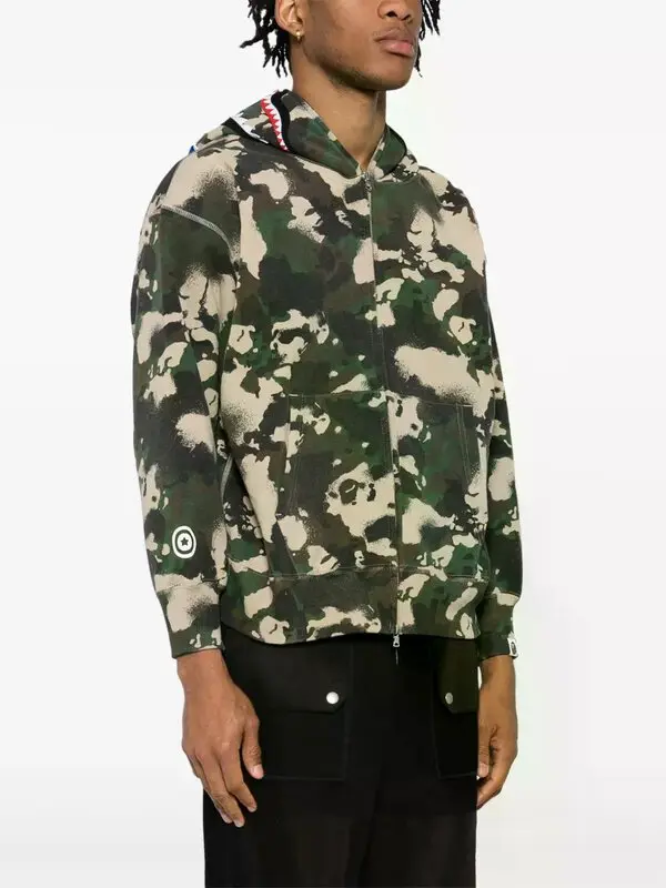 A BATHING APE Printed Zip-up Hoodie