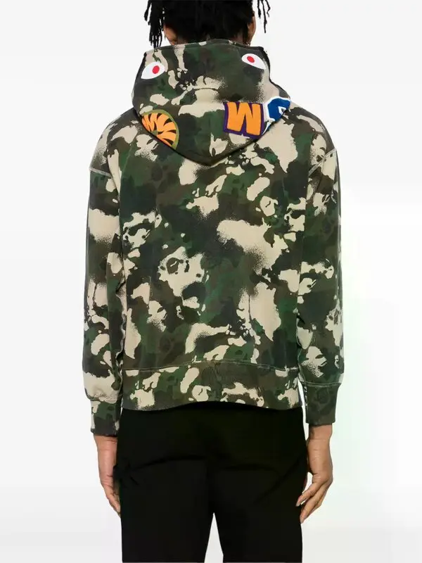A BATHING APE Printed Zip-up Hoodie