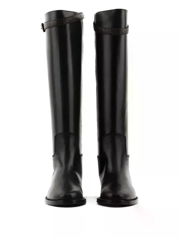 PAUL WARMER Buckle-strap Leather Boots