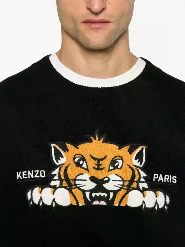 Kenzo Embroidered Tiger Crew-neck Sweater