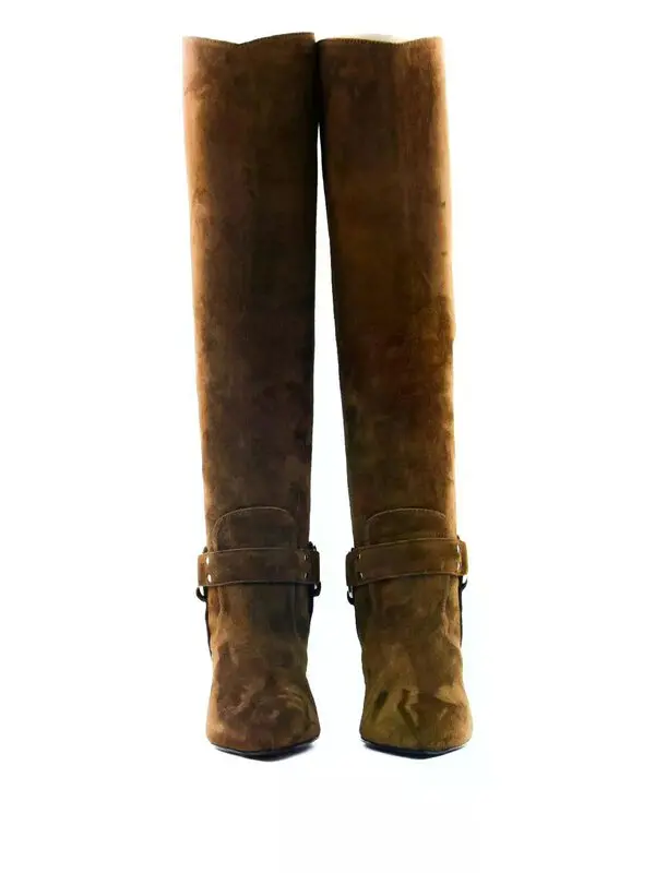 PAUL WARMER Arizona Buckle-strap Suede Boots