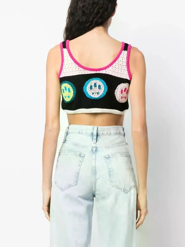 BARROW Crochet-panel Crop Top