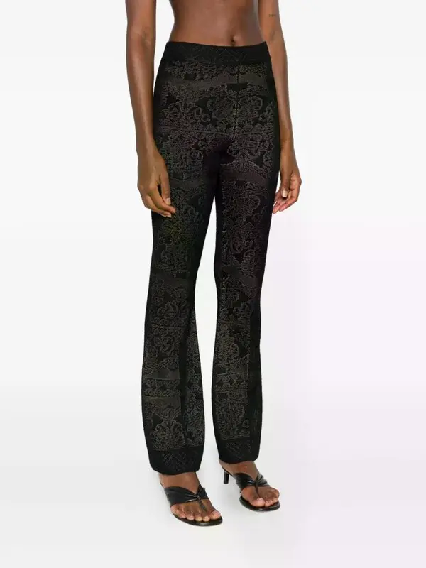 TWINSET Damask Pattern Flared Trousers