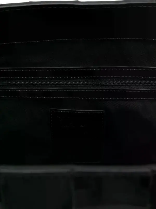Dragon Diffusion Patent Leather Woven Tote Bag - Black