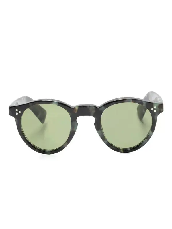 LESCA Round-frame Sunglasses - Blue