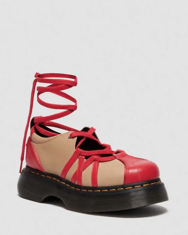 Dr. Martens Buzz Ballerina Leather Shoes - Red