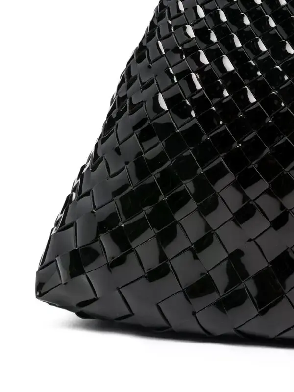 Dragon Diffusion Patent-leather Woven Tote Bag