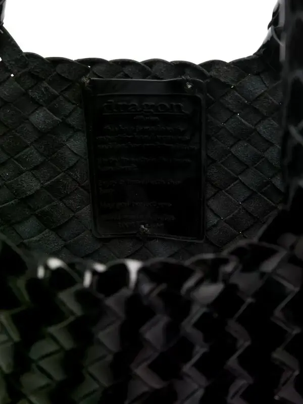 Dragon Diffusion Patent-leather Woven Tote Bag