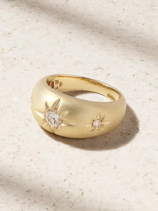 Jacquie Aiche Starburst 14-karat Diamond Ring - Gold