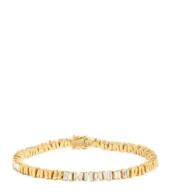 SUZANNE KALAN Yellow And Diamond En Age Tennis Bracelet - Gold