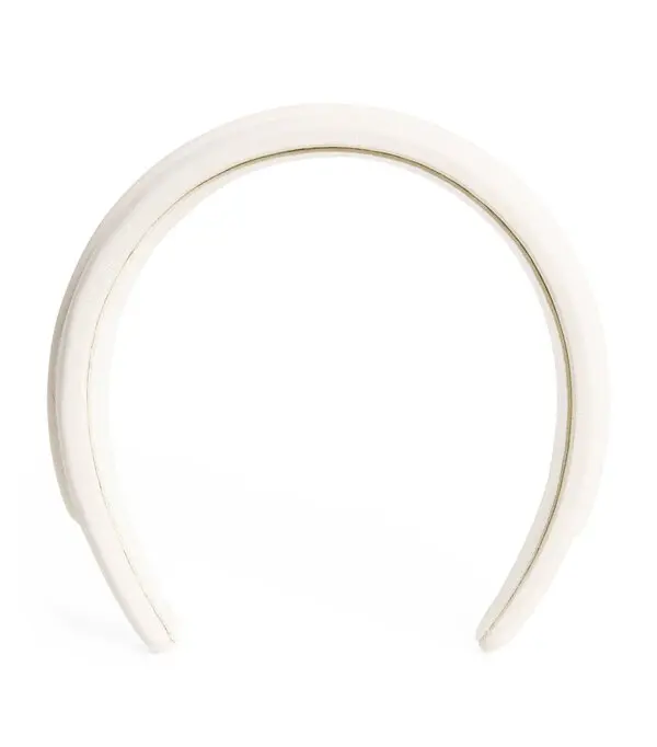 Max Mara Leather Headband - White