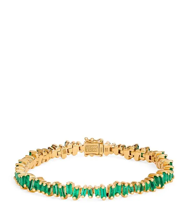 SUZANNE KALAN Yellow And Emerald Fireworks Tennis Bracelet - Gold