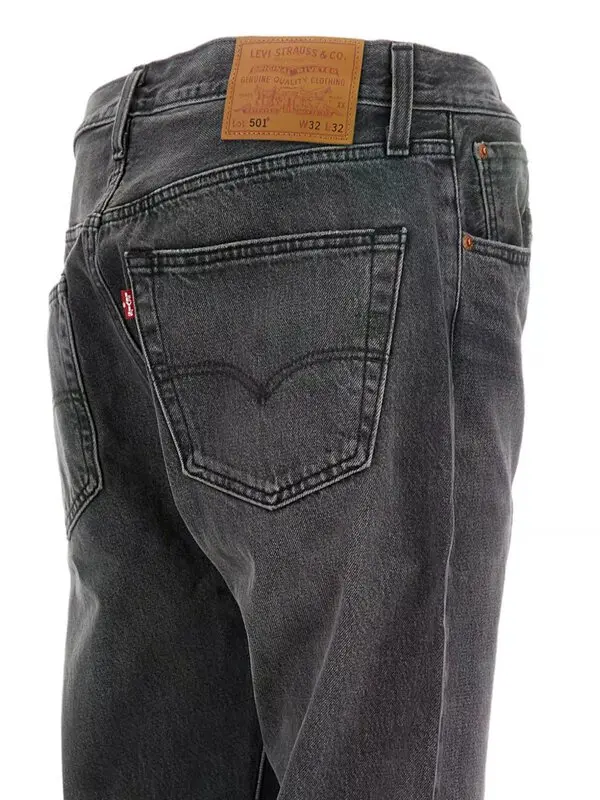 LEVI'S 501 Selvedge Five-pocket Cotton Jeans - Grey