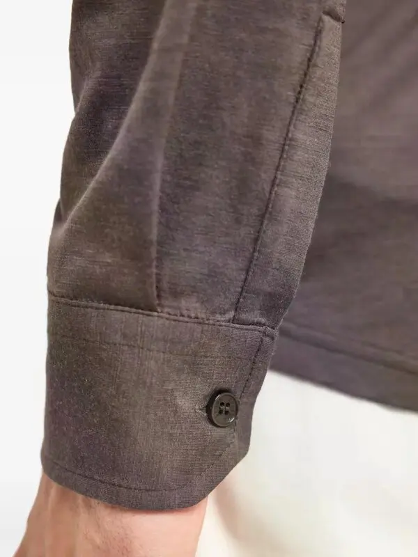 Orlebar Brown Sebastian Long-sleeve Merino-wool Polo Shirt - Brown