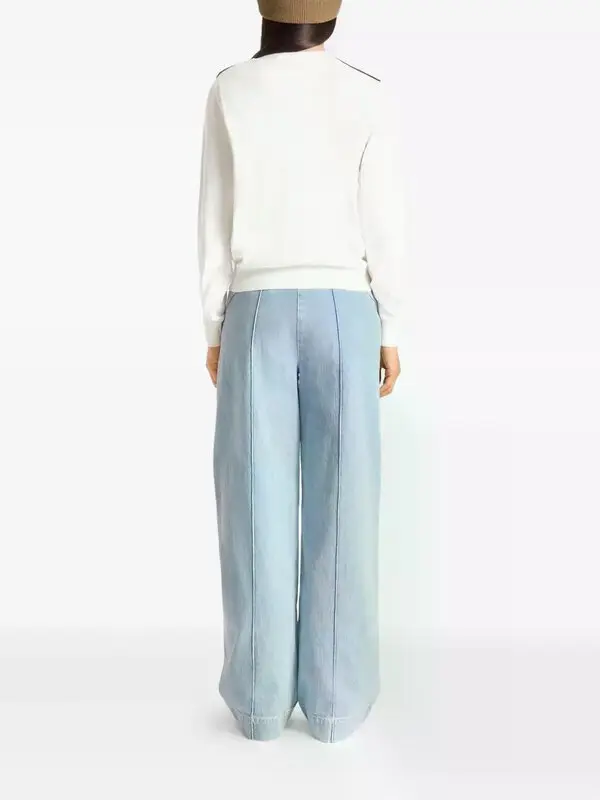 Fusalp Striped-detail Sweater - White