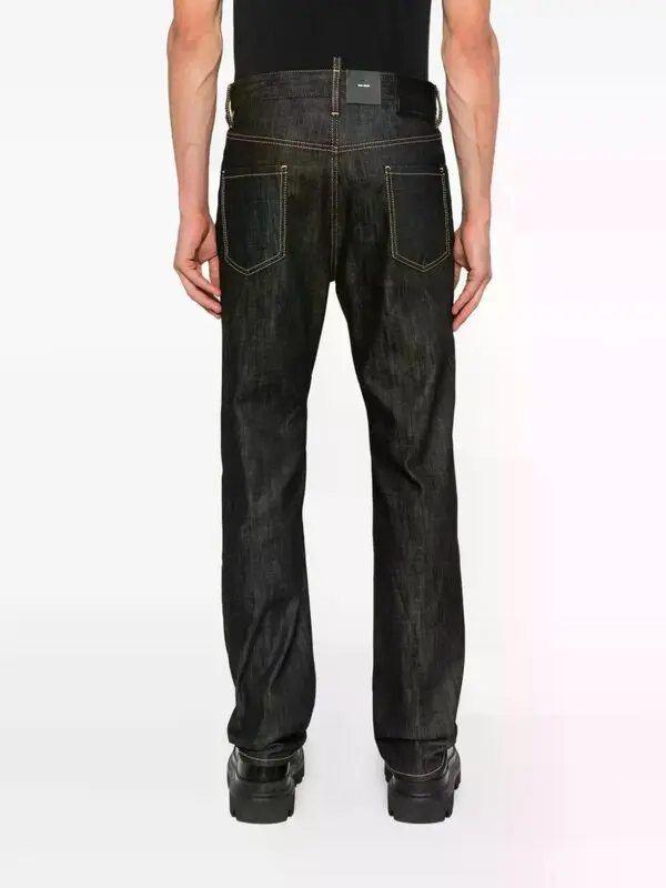 Dsquared2 Contrast-stitch Straight Leg Jeans