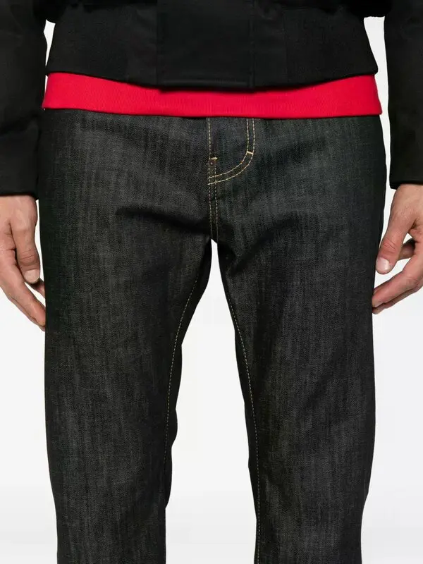 Dsquared2 Contrast-stitch Straight Leg Jeans