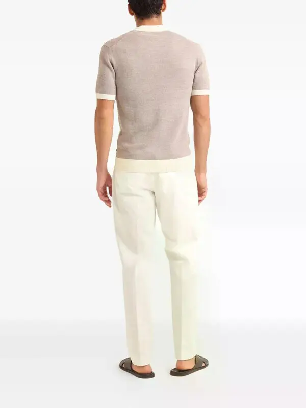 Orlebar Brown Contrast-band Polo Shirt - Neutrals