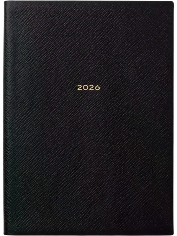 Smythson 2026 Soho Weekly Diary - Black