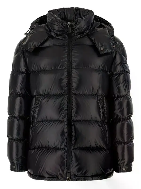 Moncler Quilted Hooded Down Jacket - Black