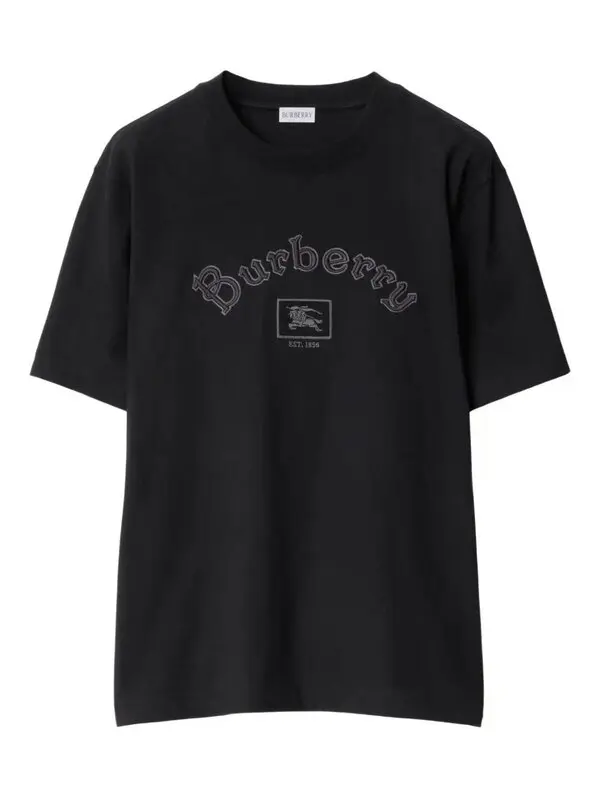 Burberry Equestrian Knight-Logo T-Shirt - Black | Editorialist