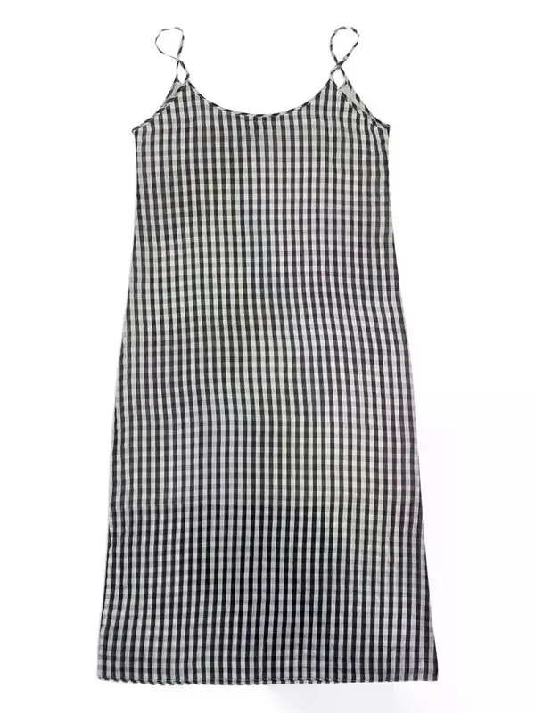 Callipygian Gingham Midi Dress