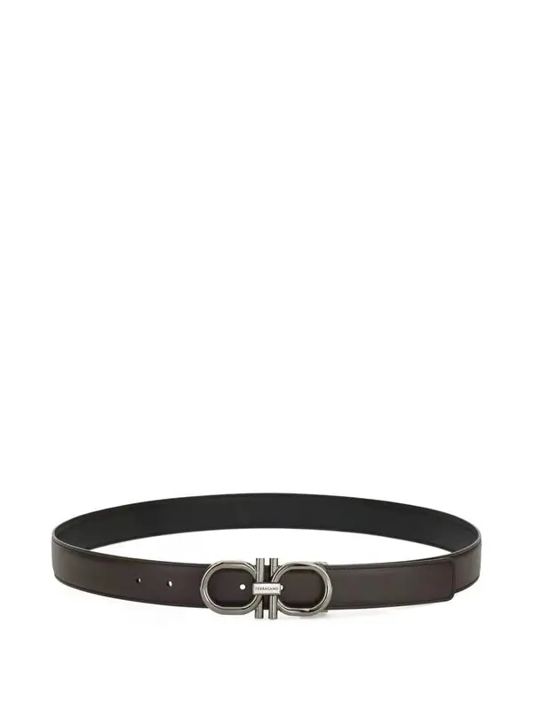 FERRAGAMO Gancini Reversible Belt - Brown