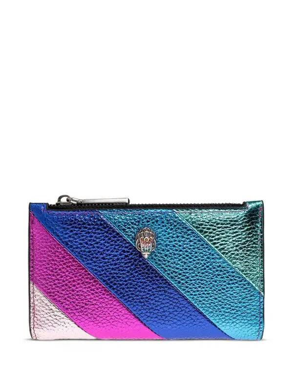 Kurt Geiger Kensington Diagonal-stripe Metallic Bifold Wallet - Blue