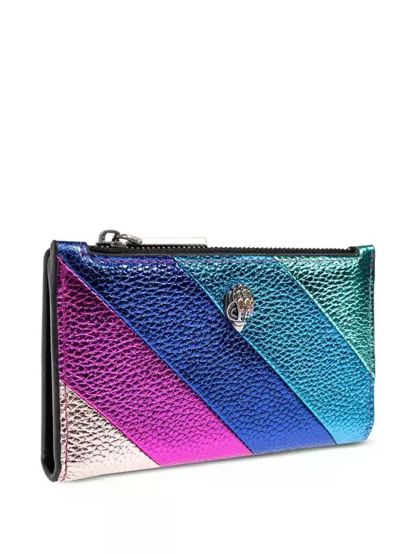 Kurt Geiger Kensington Diagonal-stripe Metallic Bifold Wallet - Blue