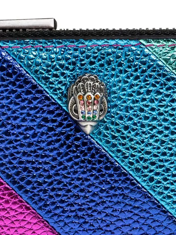 Kurt Geiger Kensington Diagonal-stripe Metallic Bifold Wallet - Blue