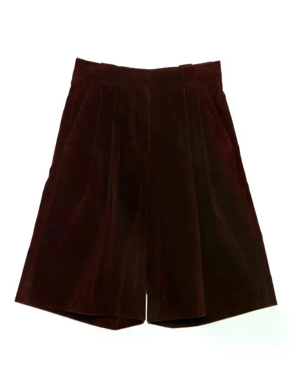 BLAZÉ MILANO Pleated Corduroy Shorts