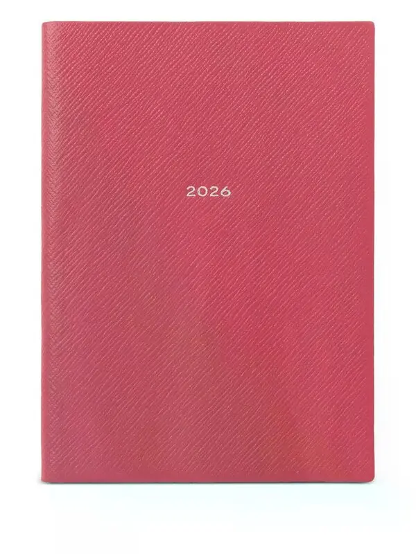 Smythson 2026 Soho Panama Leather Diary - Pink