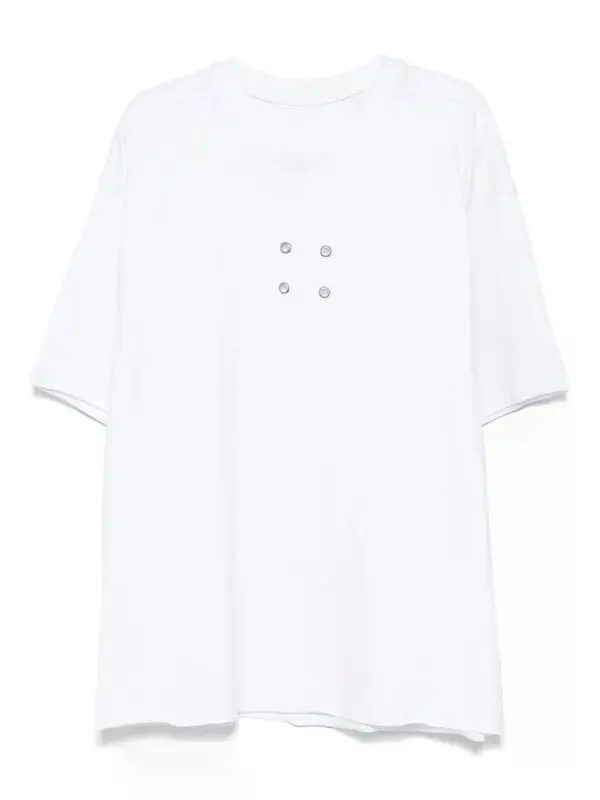 HAMZA Oversized Ii Eyelet-detail T-shirt - White