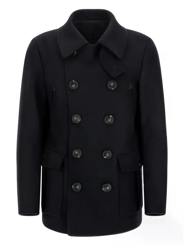 Dsquared2 Double-breasted Wool Coat - Black