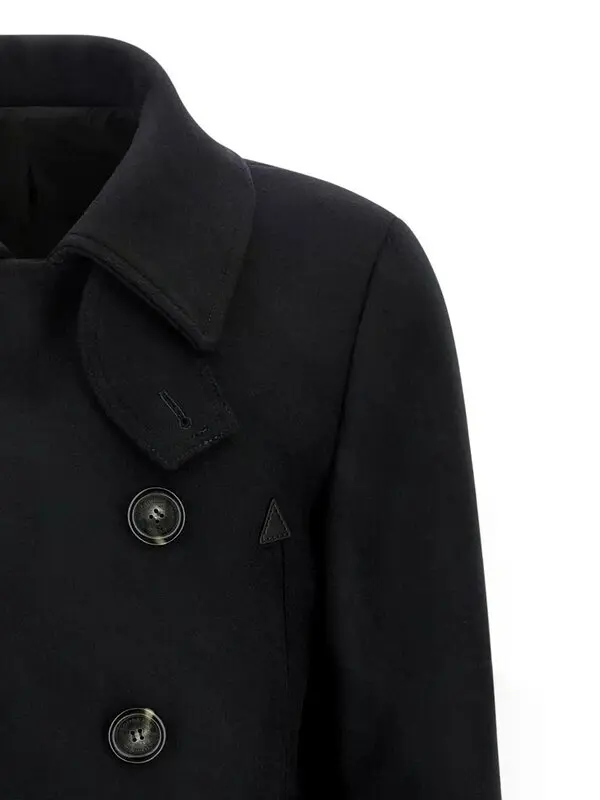 Dsquared2 Double-breasted Wool Coat - Black