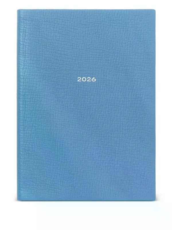 Smythson 2026 Soho Textured Leather Diary - Blue