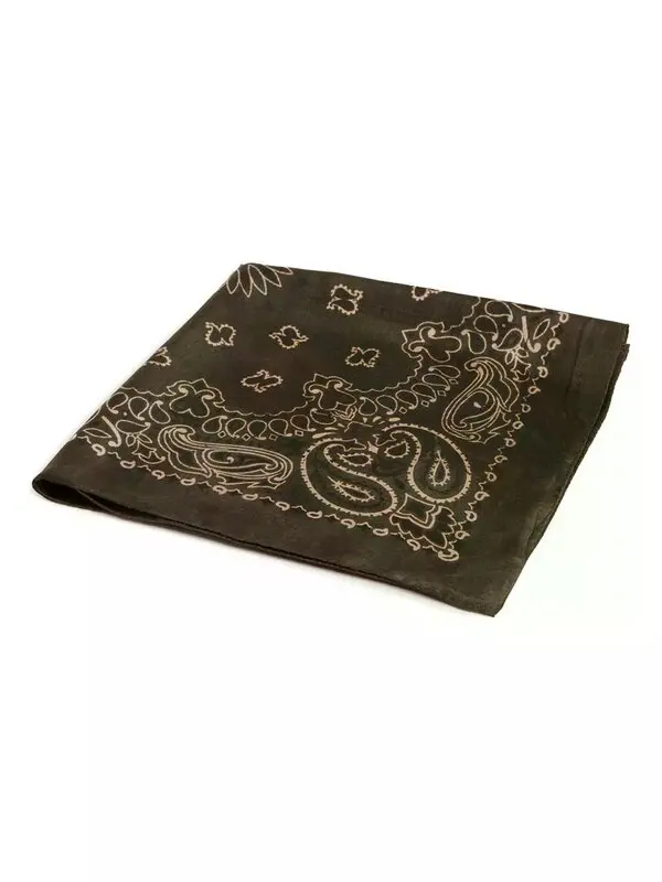 GOLDEN GOOSE Paisley-print Silk Scarf - Green
