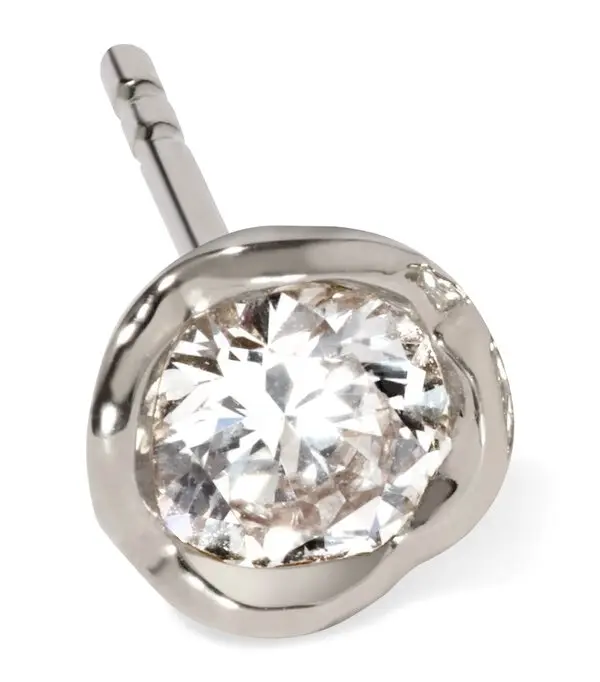 Annoushka White Gold And Diamond Whoopsie Daisy Single Stud Earring - Silver