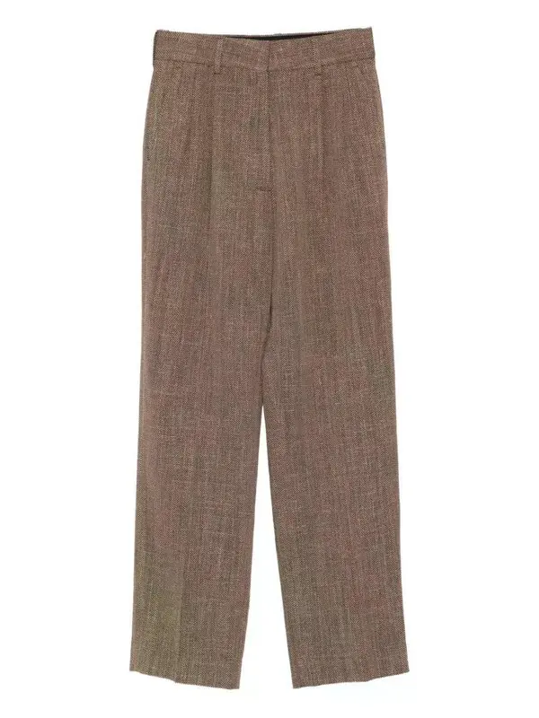 BLAZÉ MILANO Herringbone Pleated Trousers