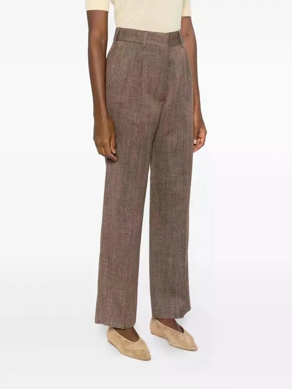 BLAZÉ MILANO Herringbone Pleated Trousers