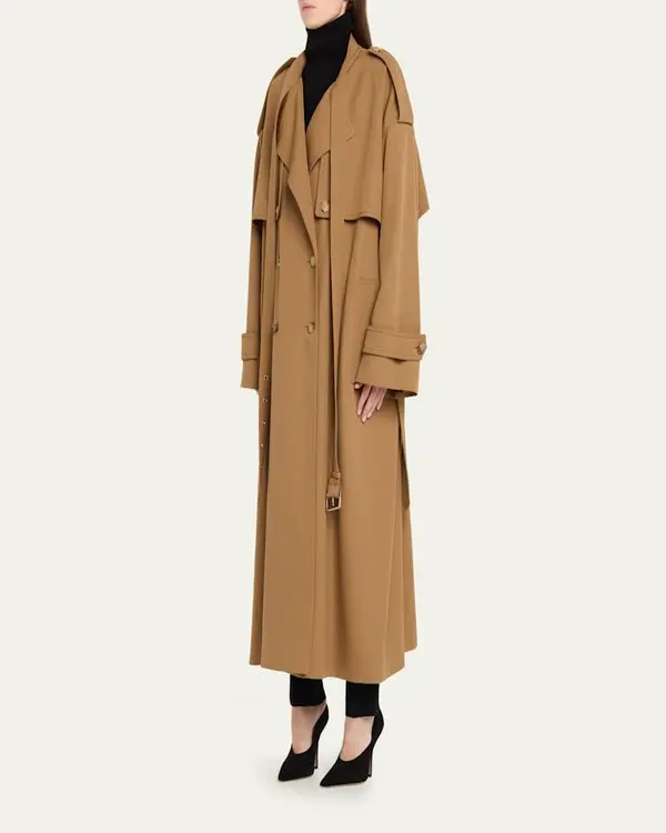 michael kors - Belted Neck Double-Breasted Trench Coat