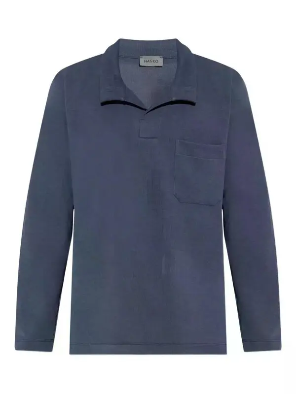Hanro Long-sleeve Pocket Sweatshirt - Blue