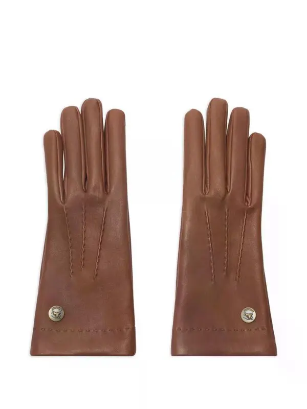 Burberry Leather-lined Gloves - Brown