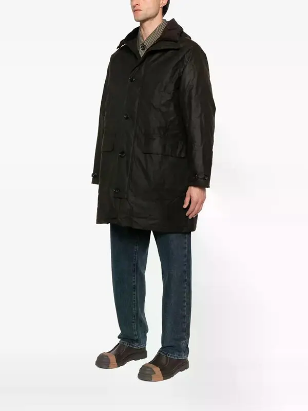 Barbour Hooded Corduroy-collar Coat