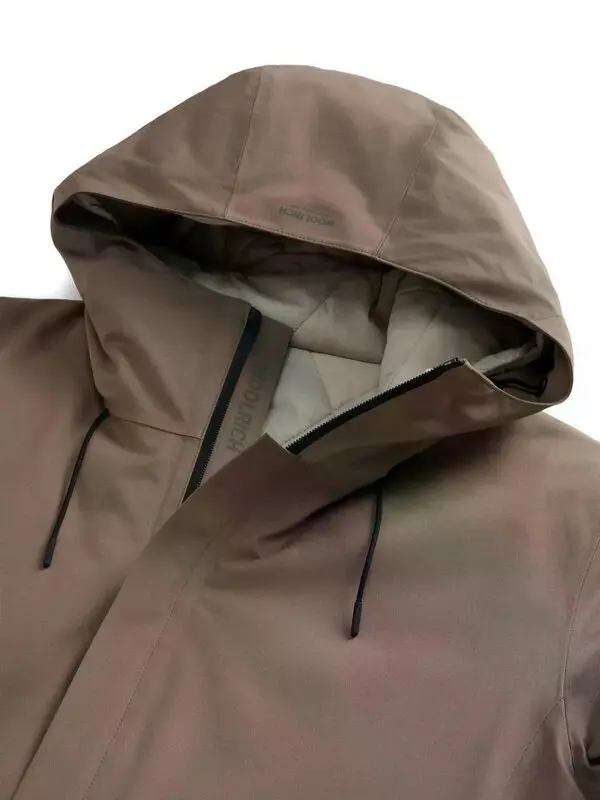 Woolrich Quilted Hooded Jacket - Brown