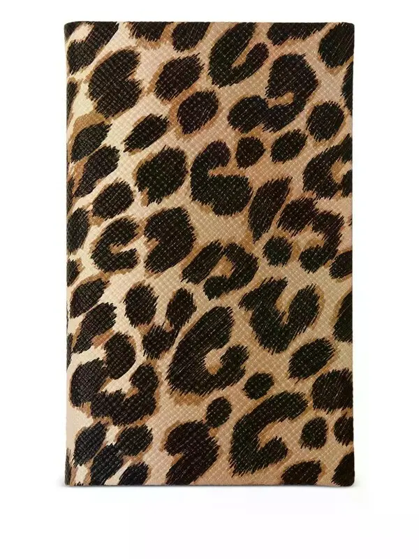 Smythson Panama Leopard-print Notebook - Neutrals