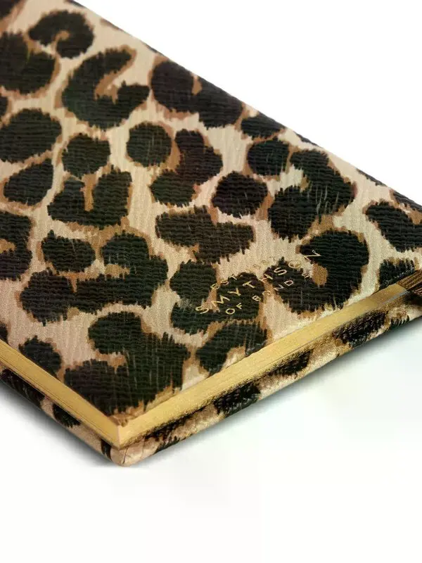 Smythson Panama Leopard-print Notebook - Neutrals