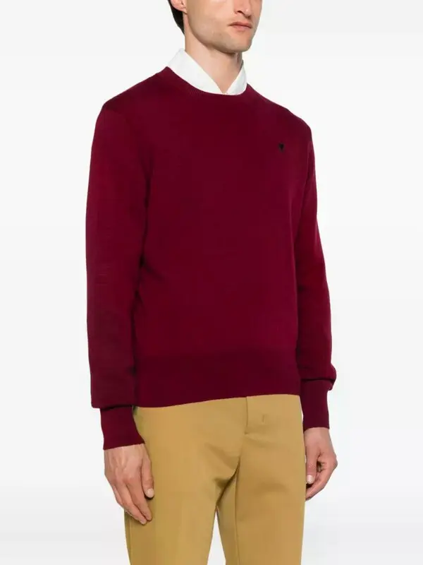AMI Paris Crew-neck Sweater With Logo