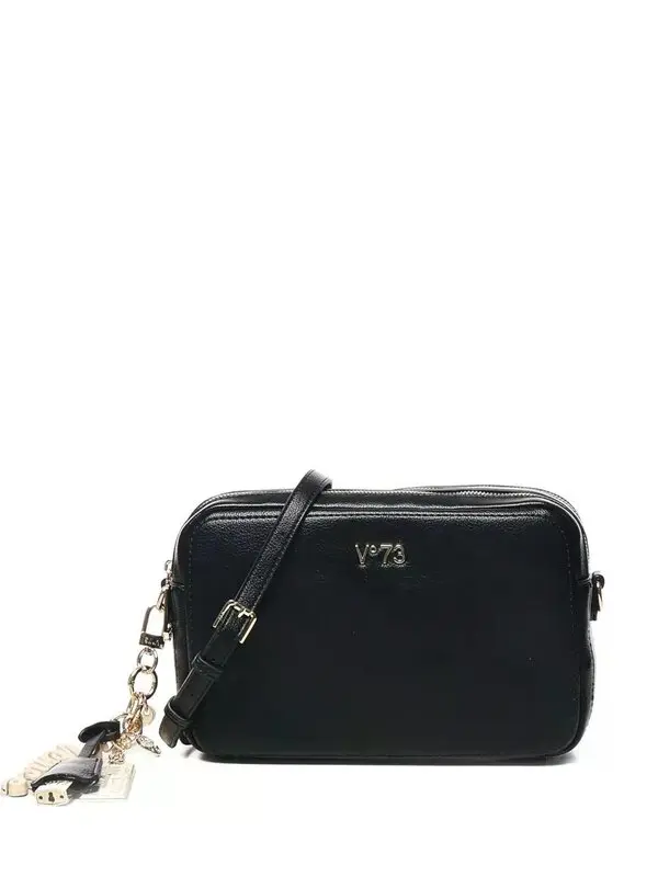 V°73 Double-zip Charm Shoulder Bag - Black