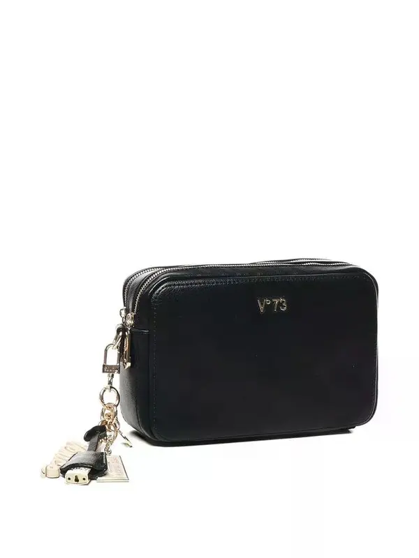 V°73 Double-zip Charm Shoulder Bag - Black